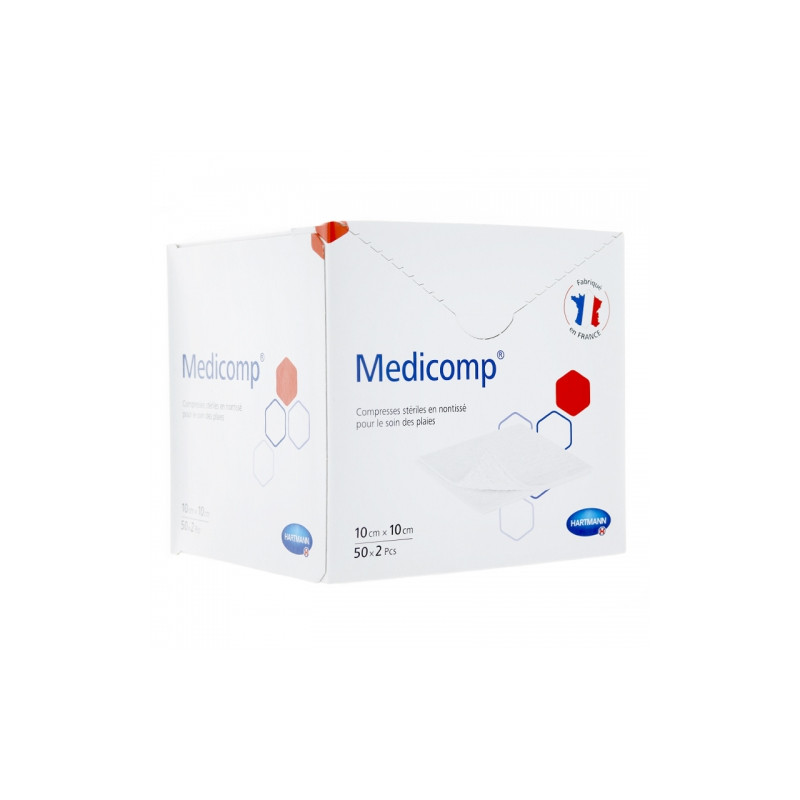 Compresses Medicomp® en non tissé stériles 10x10 | Plus Santé